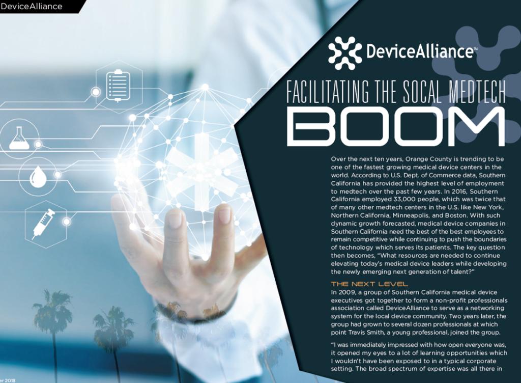 Boss Magazine News Article: Facilitating the SoCal Medtech Boom ...